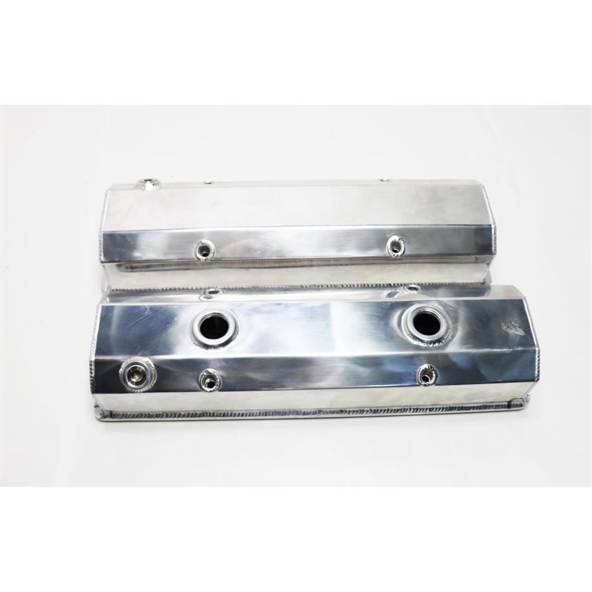 Small Block Chevy Fabricated Valve Covers w/ Breather Tubes