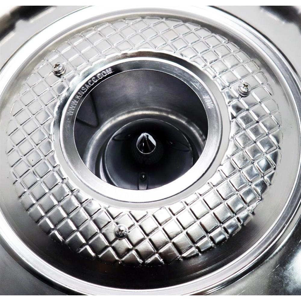 15 Inch Nomad Hubcap, Chrome, Stainless Steel