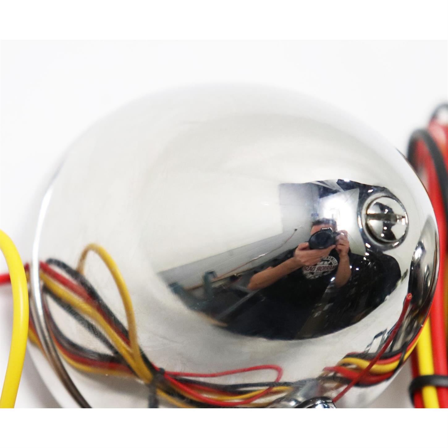 Speedway 1933-34 Ford Stainless Steel 12 Volt Cowl Lights, 2-1/2