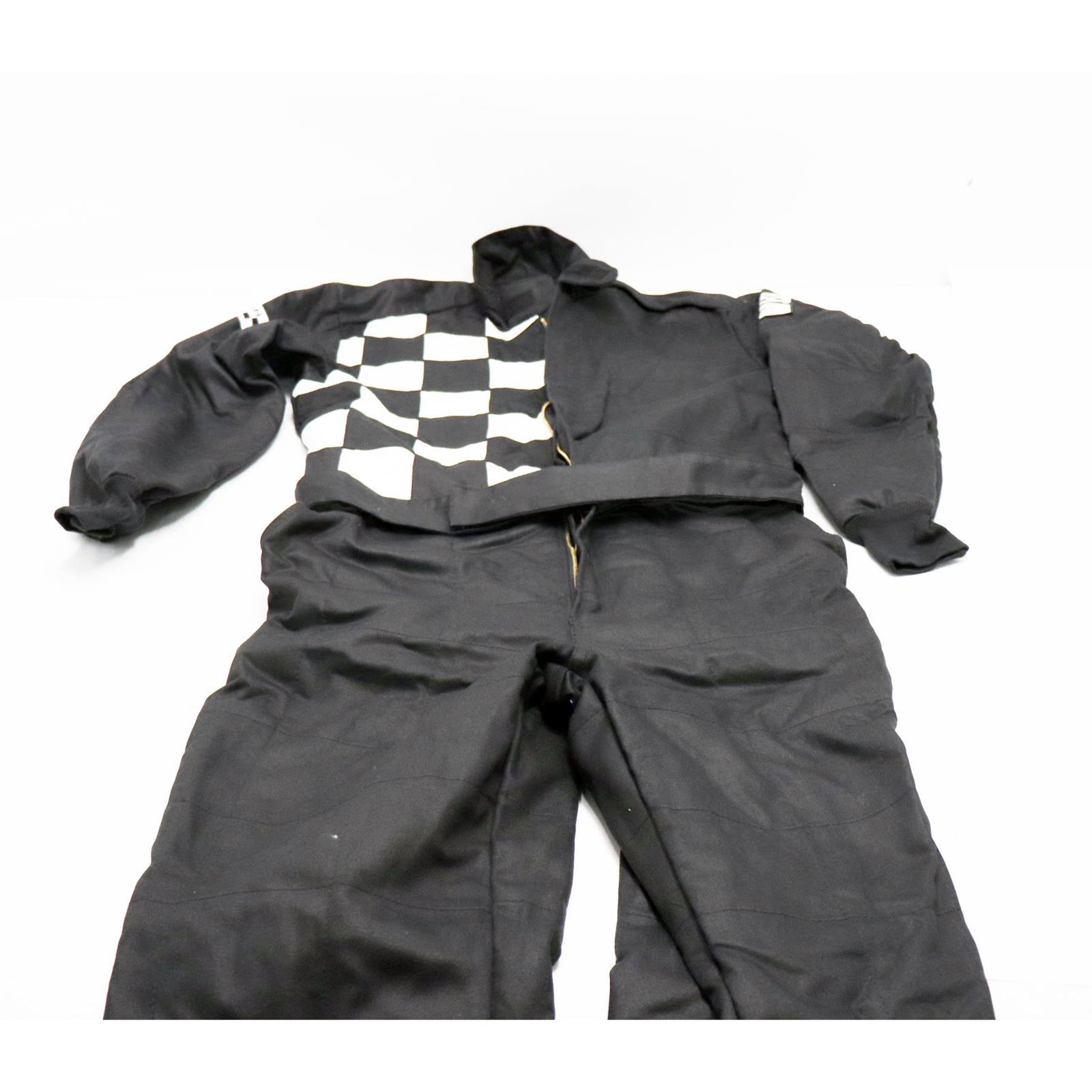 Finishline 2-Layer SFI-5 Fire Retardant Racing Suit, Black XXL