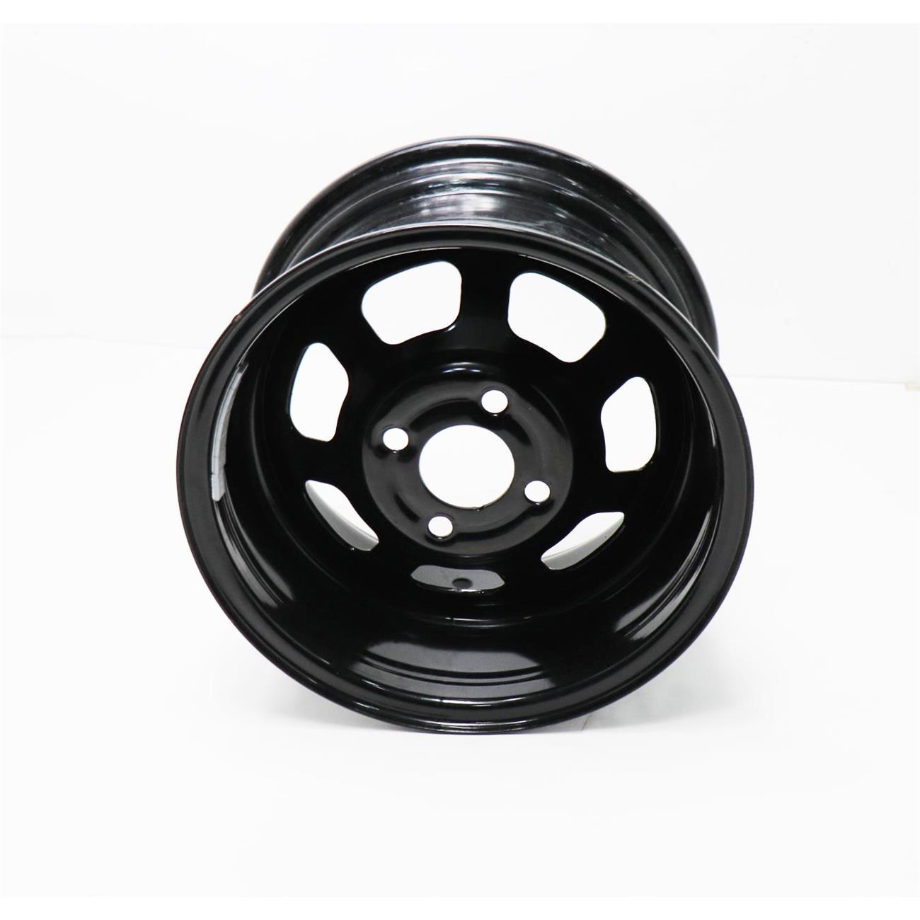 Bassett 48ST2 14X8 D-Hole 4x4.5 2 Inch Backspace Black Wheel