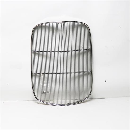 Speedway 1932 Ford Stainless Grille Insert, Chopped 4-1/2 Inches