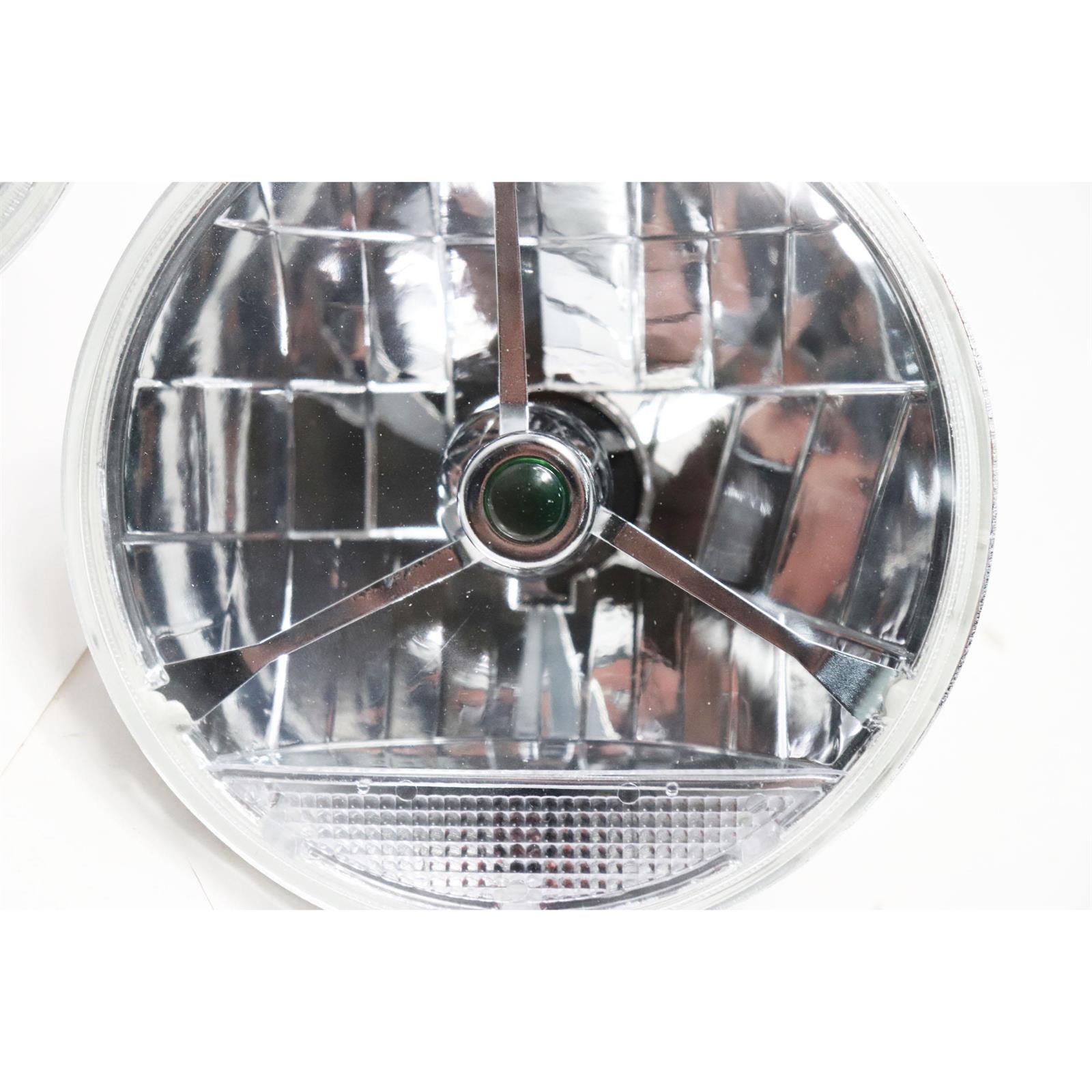 Speedway 7 Inch Tri-Bar Headlights w/ Clear Turn Signal Lens