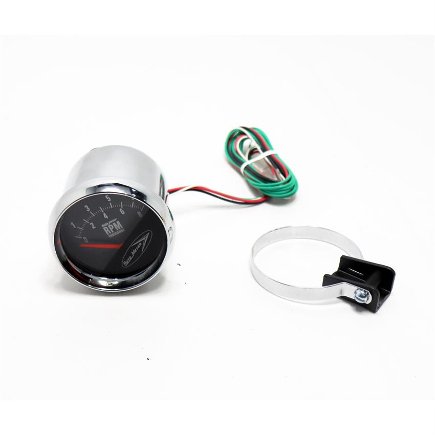 AutoMeter 2897 Traditional Chrome Air-Core Pedestal Tach,8k,3-3/4