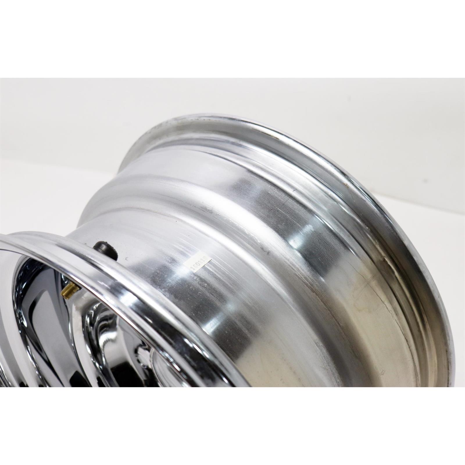O/E Style Hot Rod Chrome Steel Wheel 15x8, 5 on 4.75, 4.25 BS