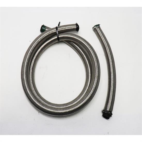 Speedway Stainless Steel Braided Hose Line, -12 AN, 6 Ft.