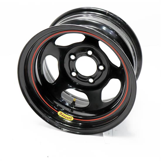 Bassett 58AC3 15X8 Inertia 5 on 4.75 3 Inch Backspace Black Wheel