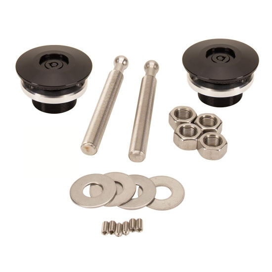 Quik Latch QL-50L-LP-BP Black Locking Low Profile Hood Pins