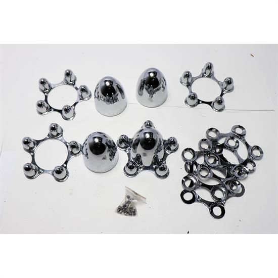 Speedway Bullet-Style Spider Cap Wheel Hub Covers, 5 on 4-1/2 Inc