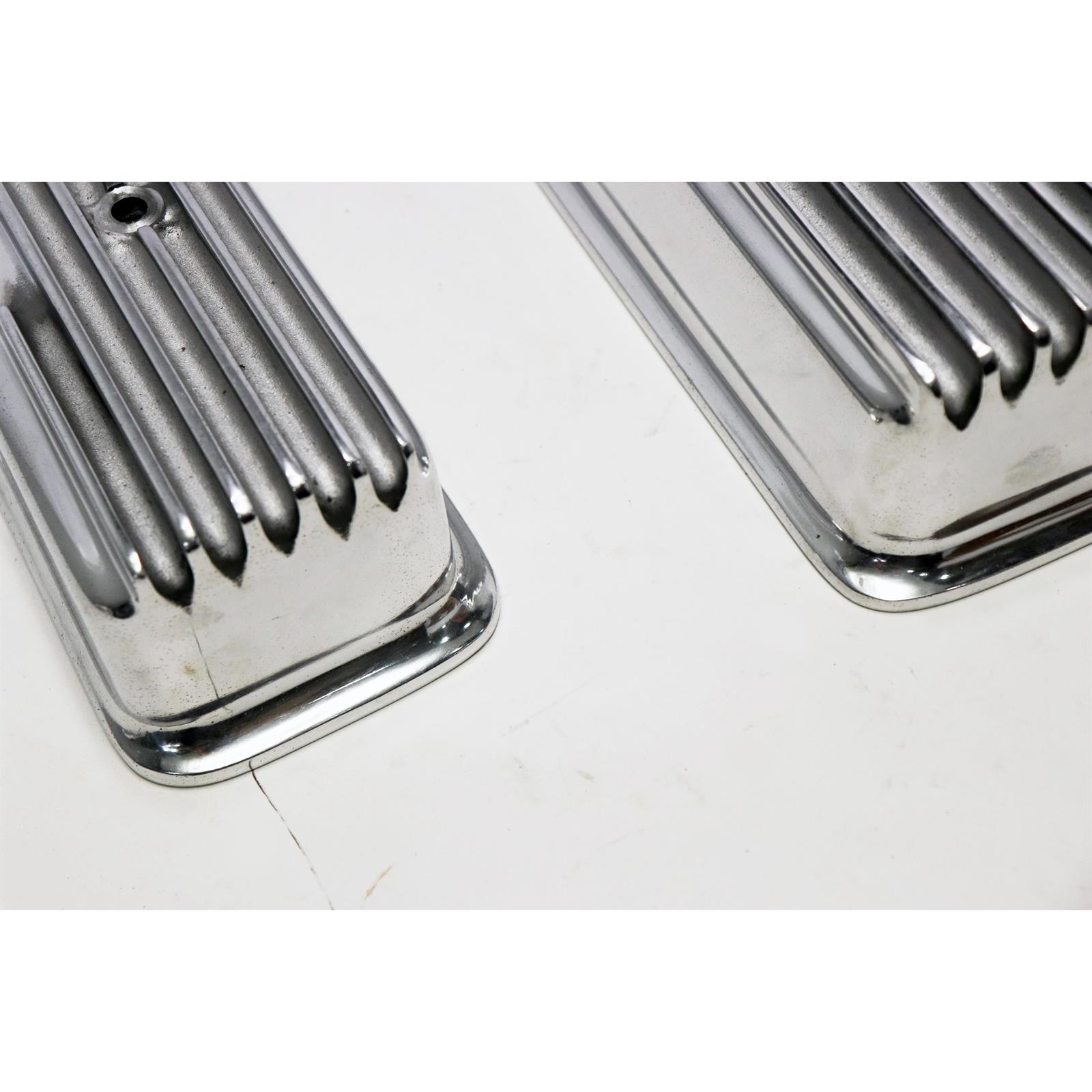 Speedway Fenton Buick Nailhead Valve Covers, Finned Aluminum