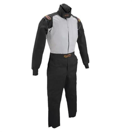 Speedway Black Racing Suit-One Piece-Single Layer, Medium