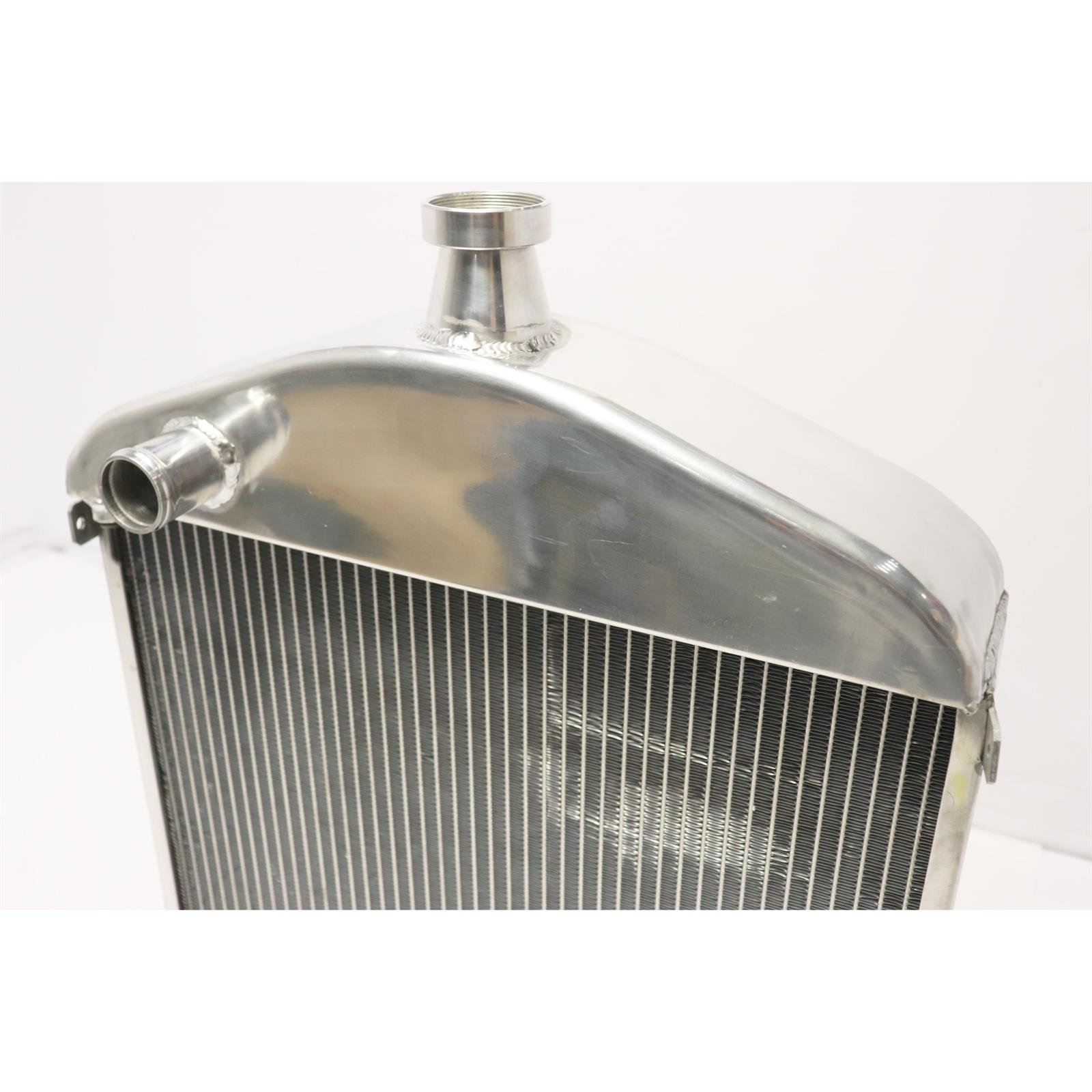1917-1923 T-Bucket Polished Aluminum Radiator-Chevy Outlets