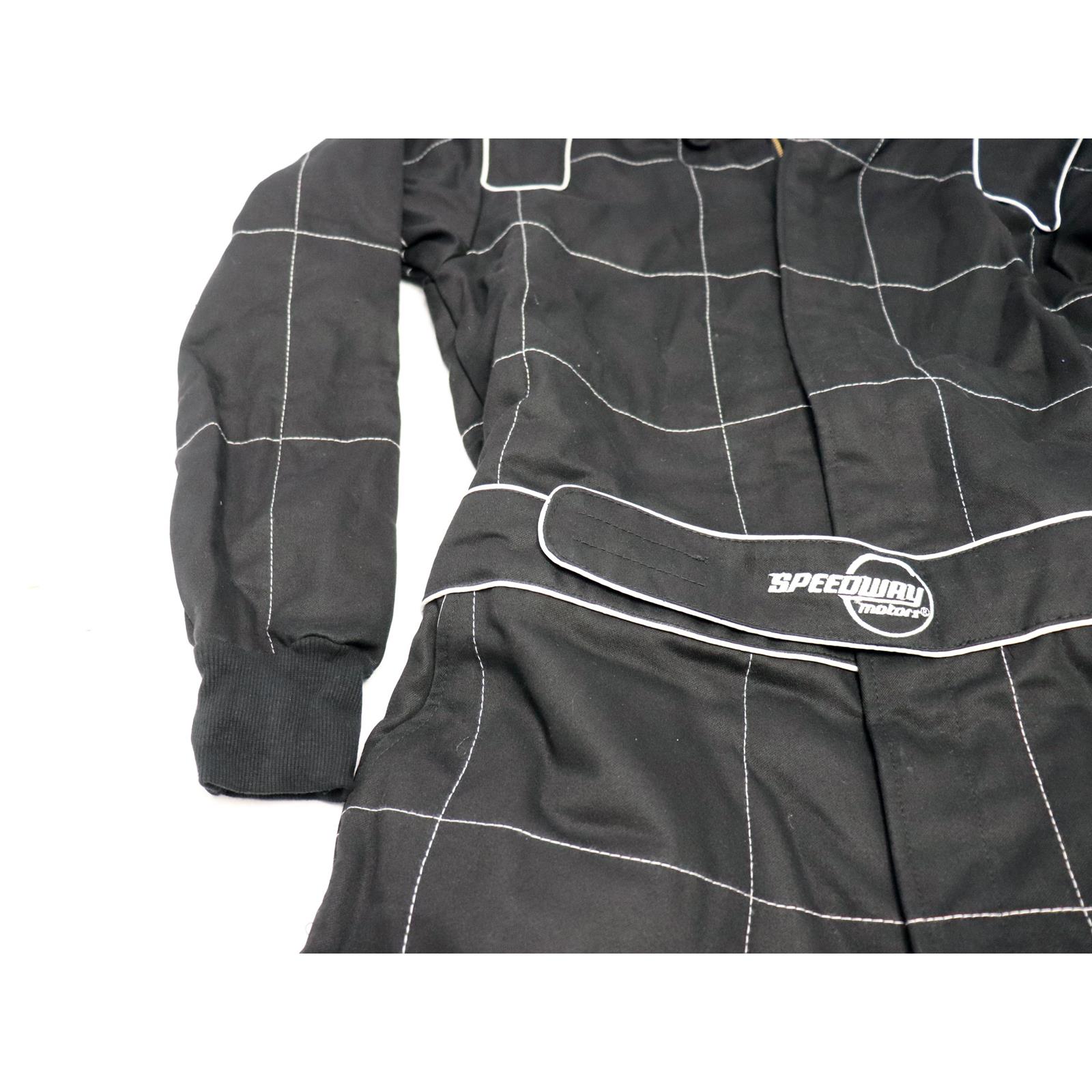 Speedway Black 2 Layer Racing Suit-One Piece-SFI-5 Rated, XL