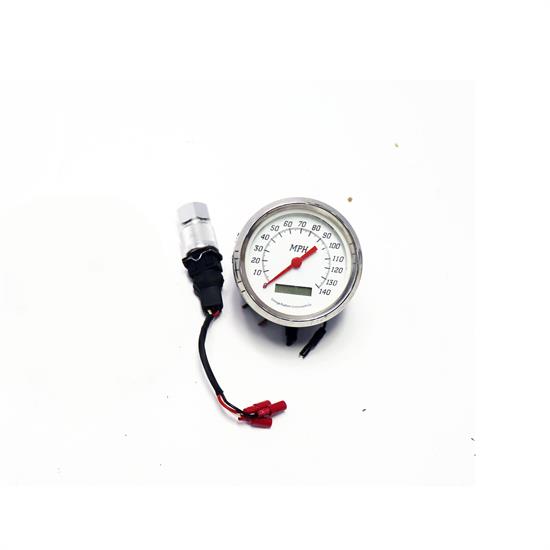 White Mechanical 4 Inch Speedometer, 140 MPH
