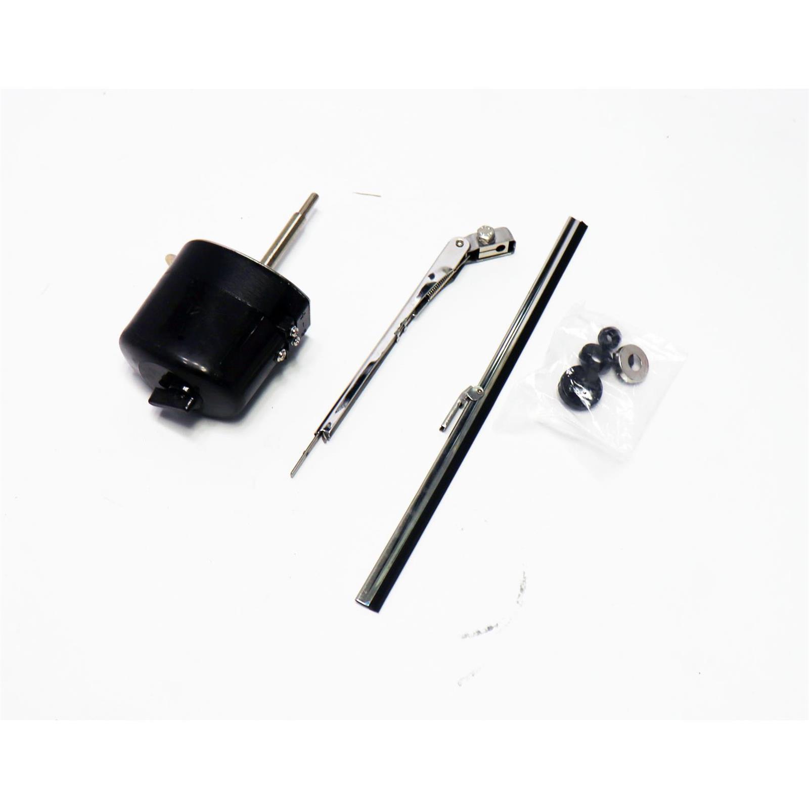 Universal Black 12 Volt Electric Windshield Wiper Motor Kit