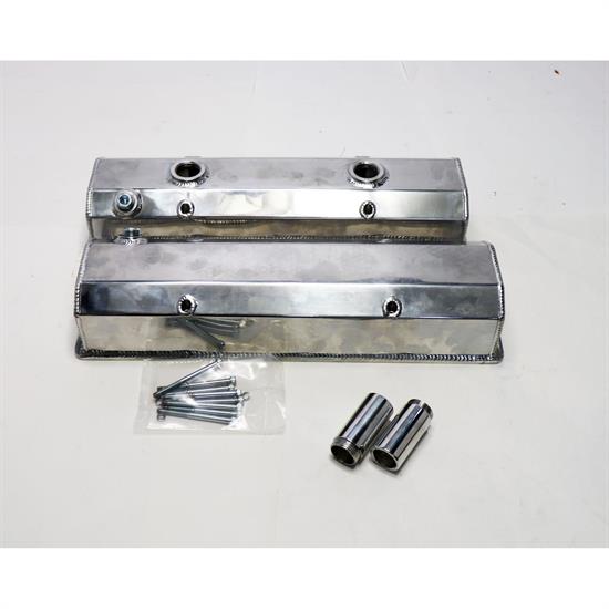 Small Block Chevy Fabricated Valve Covers w/ Breather Tubes