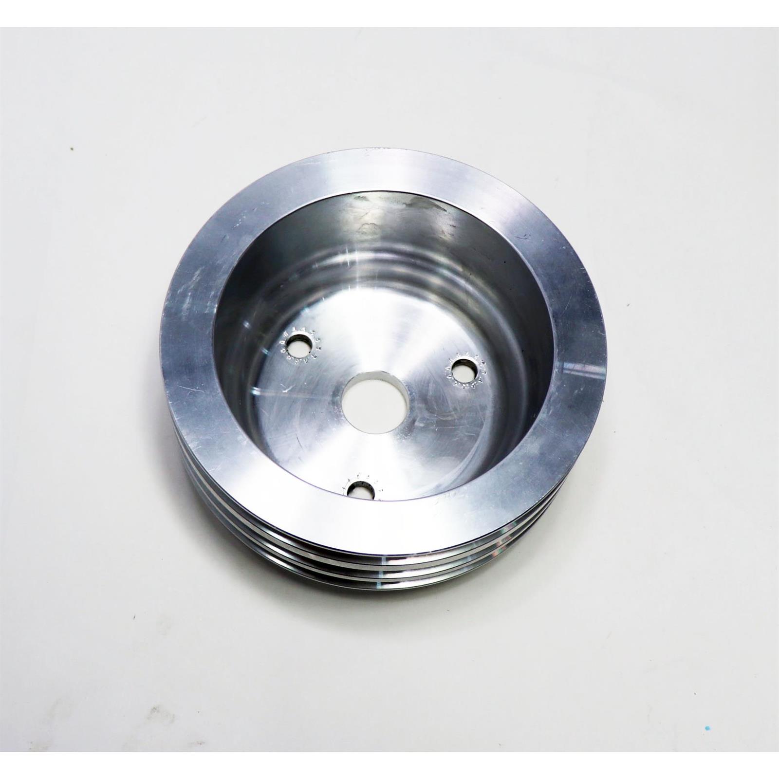 1969-1985 Small Block Chevy Aluminum Triple Lower Pulley, Long Pu