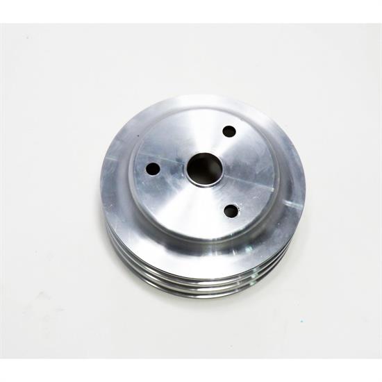 1969-1985 Small Block Chevy Aluminum Triple Lower Pulley, Long Pu