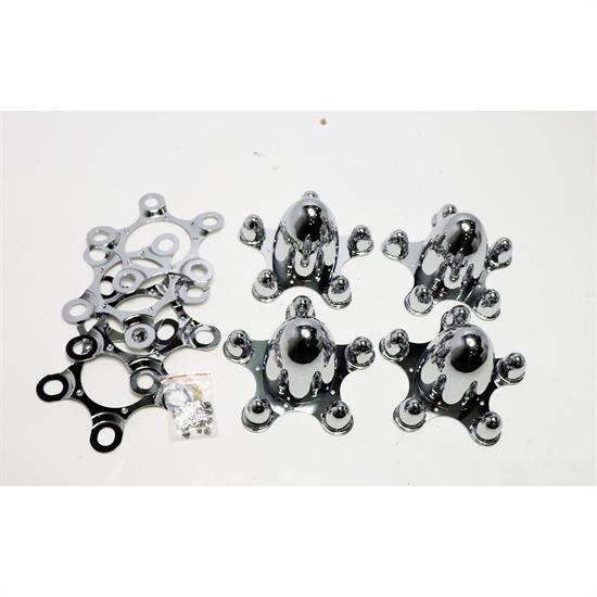 Speedway Bullet-Style Spider Cap Wheel Hub Covers, 5 on 5-1/2 Inc