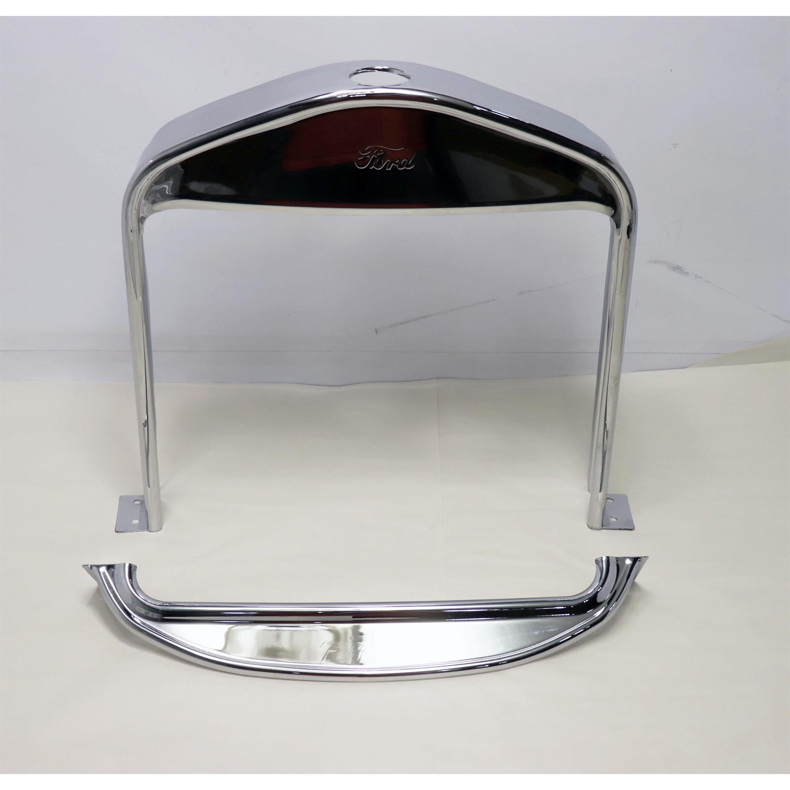 Chrome Steel Ford Model T Stock Radiator Shell Ext. Upper Flange