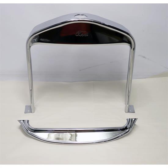 Chrome Steel Ford Model T Stock Radiator Shell Ext. Upper Flange