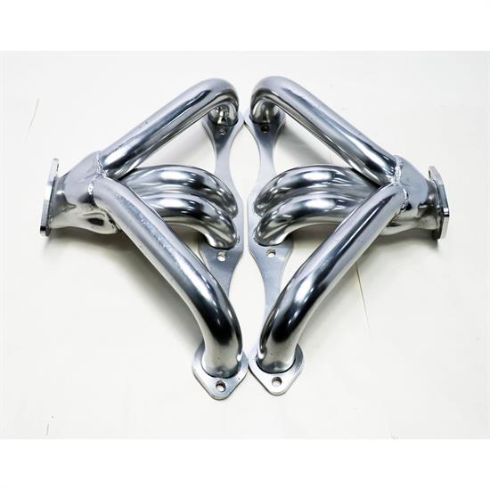 Small Block Chevy Hugger Headers for Angle Plug Heads, AHC Coated