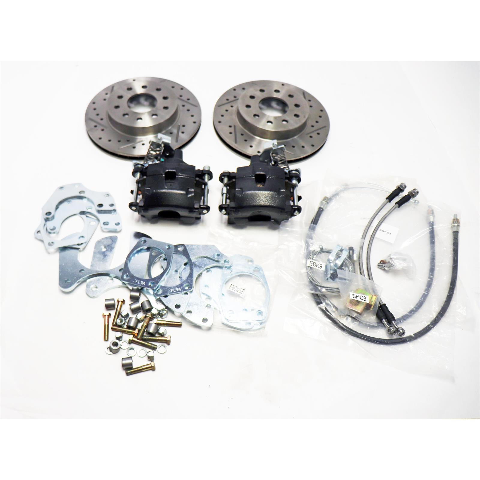 Universal Ford 9" Rear-End Disc Brake Conversion Kit, Black