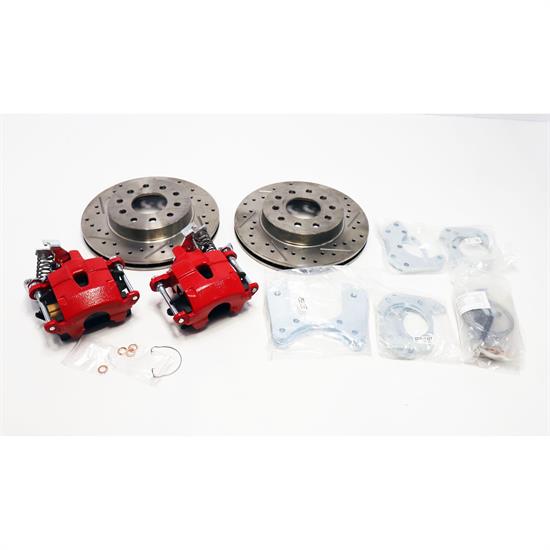 Universal Ford 9" Rear-End Disc Brake Conversion Kit, Red