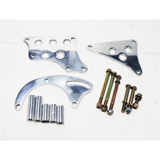 Billet Polished RH AC Bracket, Small Block Chevy