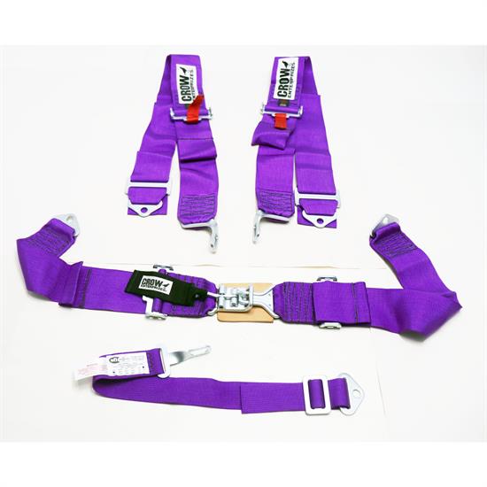 Crow 11005 Bolt-In 5-Point Racing Harness, Pull Down, Purple