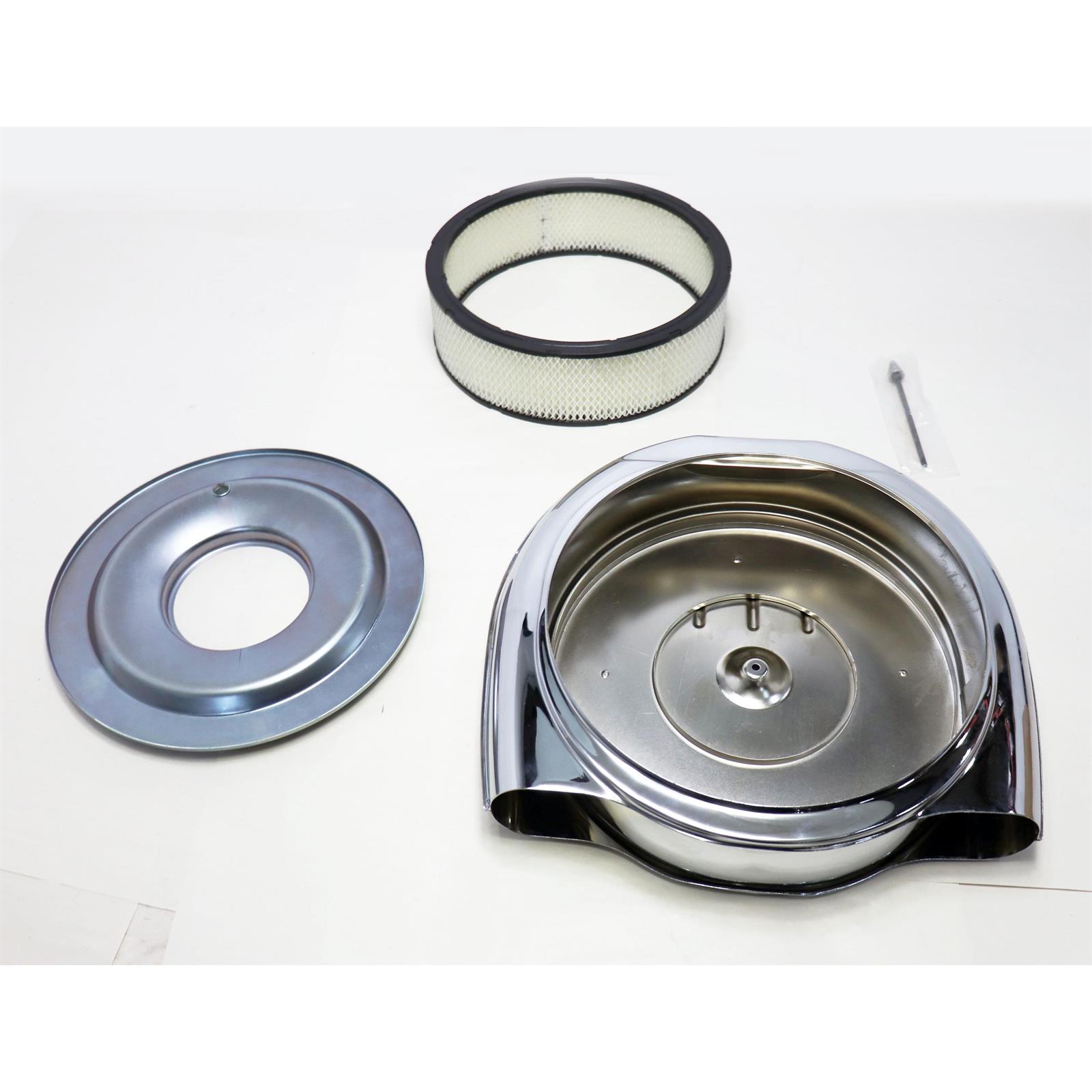 Retro Air Cleaner, Steel, 1951-56 Cadillac/Oldsmobile, Chrome