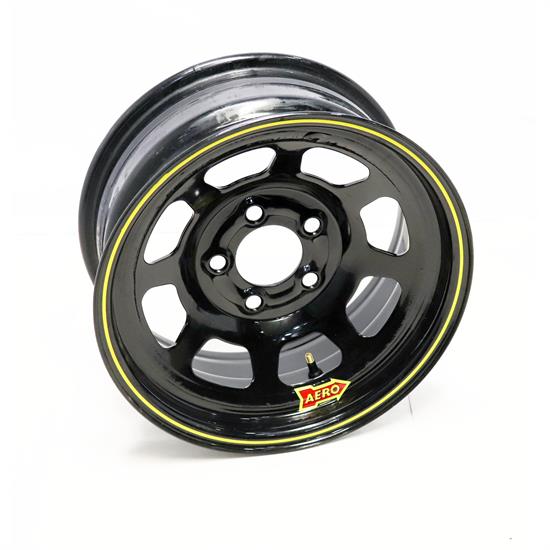 AERO 50 Series 5x4.75 DOT Certified 15 x 7 Black Wheel, 4 Offset