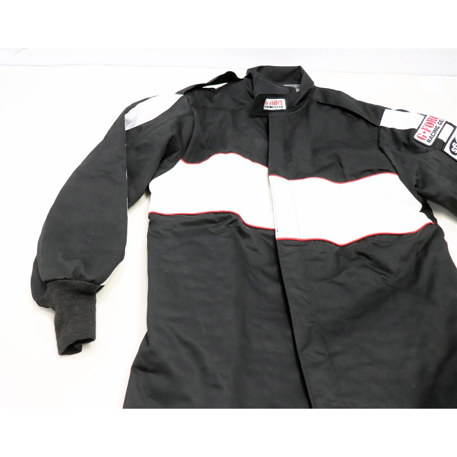 G-Force GF505 Racing Suit Jacket Only, Black, Small, 3.2A/5 SFI