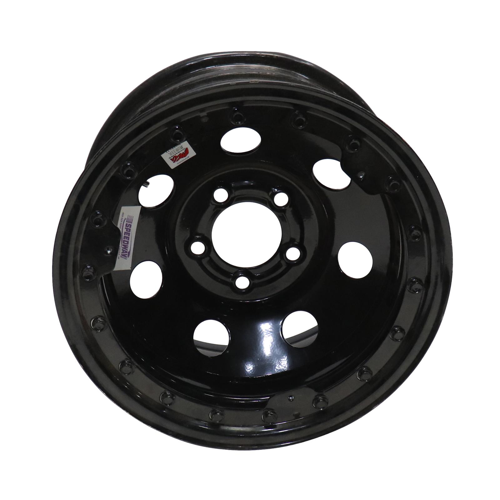 Speedway IMCA Beadlock 15 Inch Race Wheel, 5x4.75 BP, 4 Inch Bksp