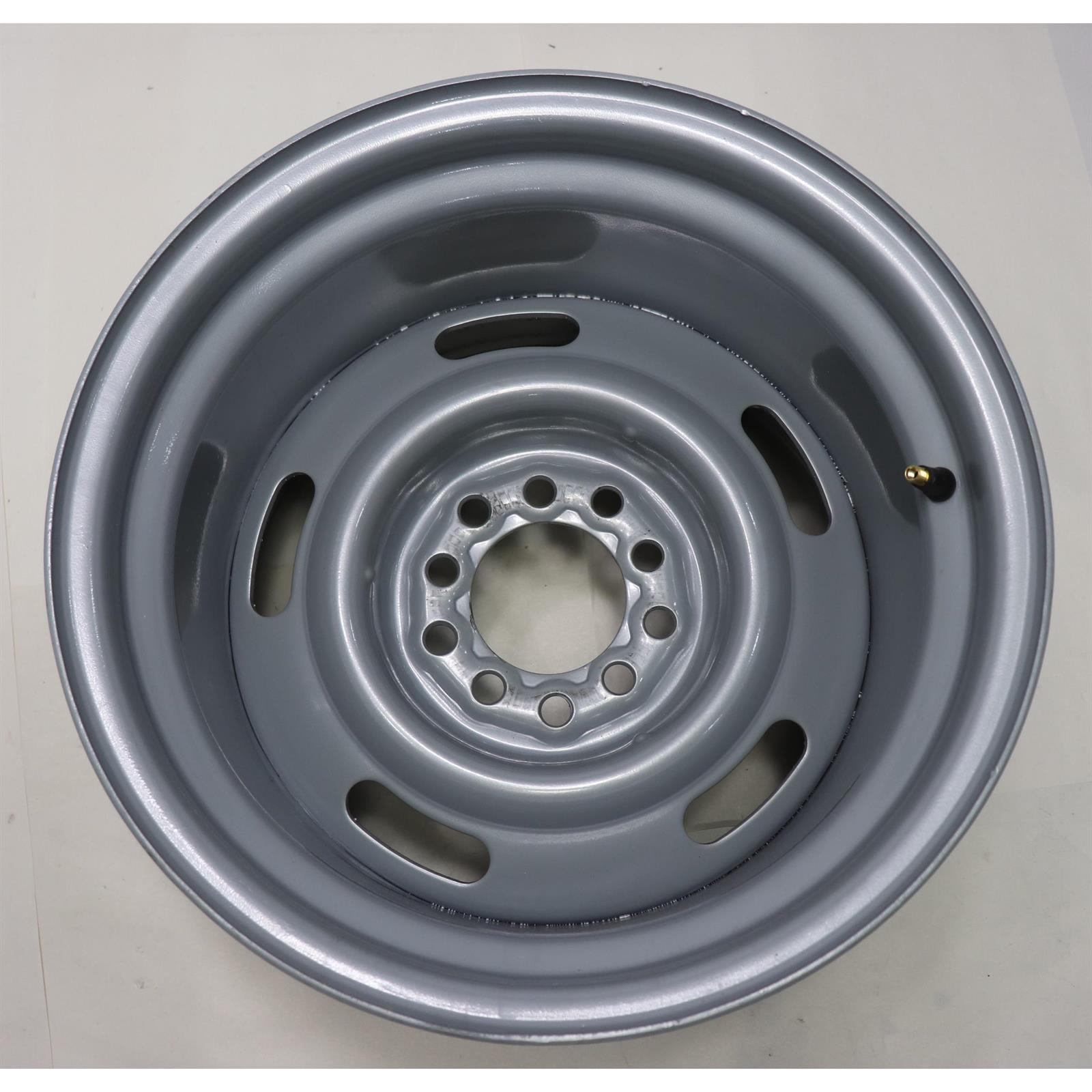 GM Dual Pattern Silver 15x10 Rally Wheel 4 5 Inch 4 75 Inch gm-dual-pattern-silver-15x10-rally-wheel-4-5-inch-4-75-inch