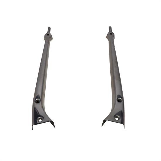 1928-29 Polished Stainless Steel Stock Windshield Posts