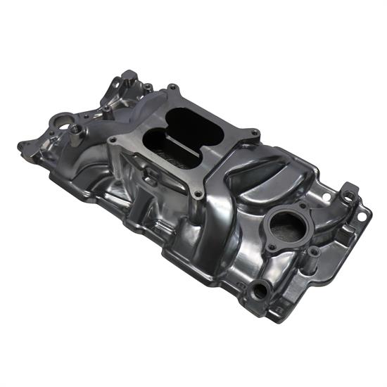 Small Block Chevy Hi-Rise Intake Manifold, Polished Finish