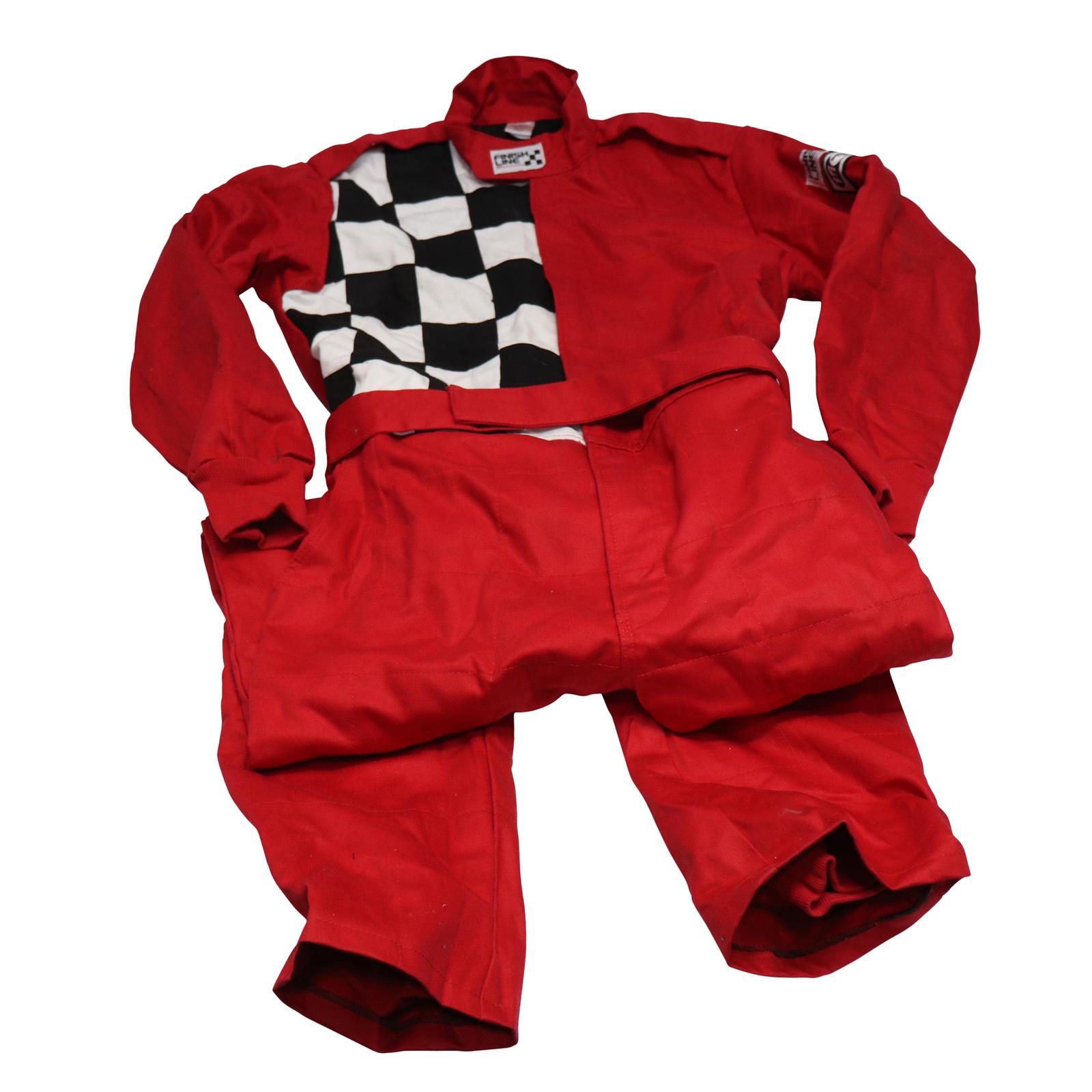 Finishline 2-Layer SFI-5 Fire Retardant Racing Suit, Red XL