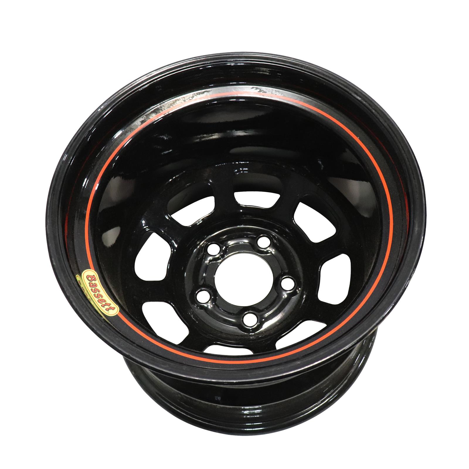 Bassett 52S53 15X12 D-Hole Lite 5x5 3" Backspace Black Wheel