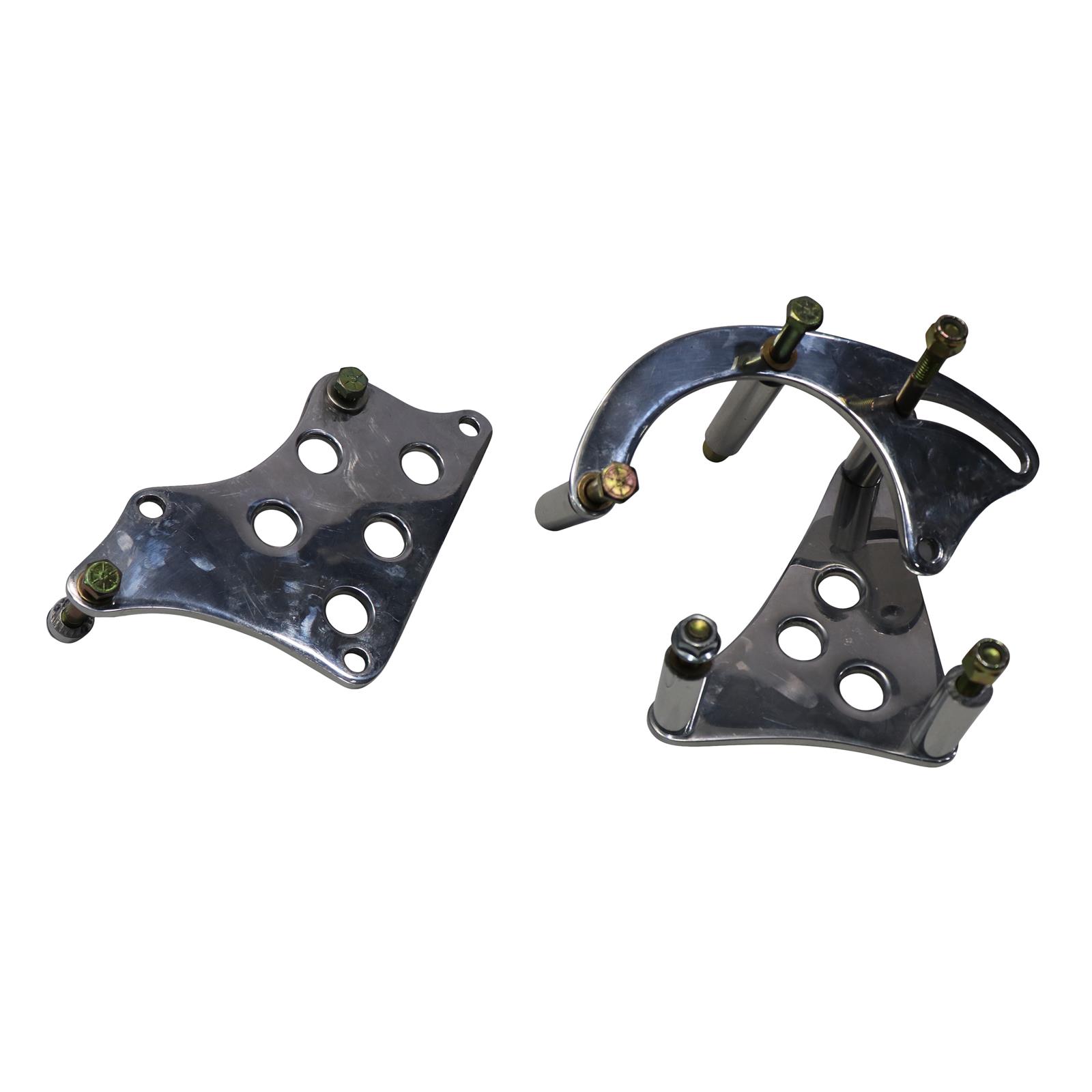 Billet Polished RH AC Bracket, Small Block Chevy