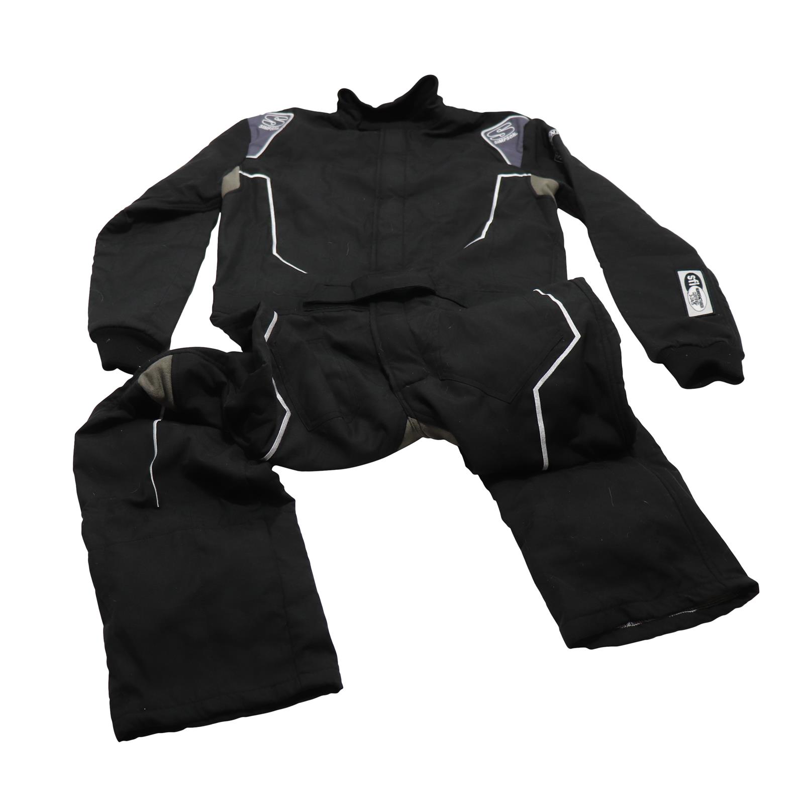 Simpson HX02321 Helix Racing Suit, Black, Large