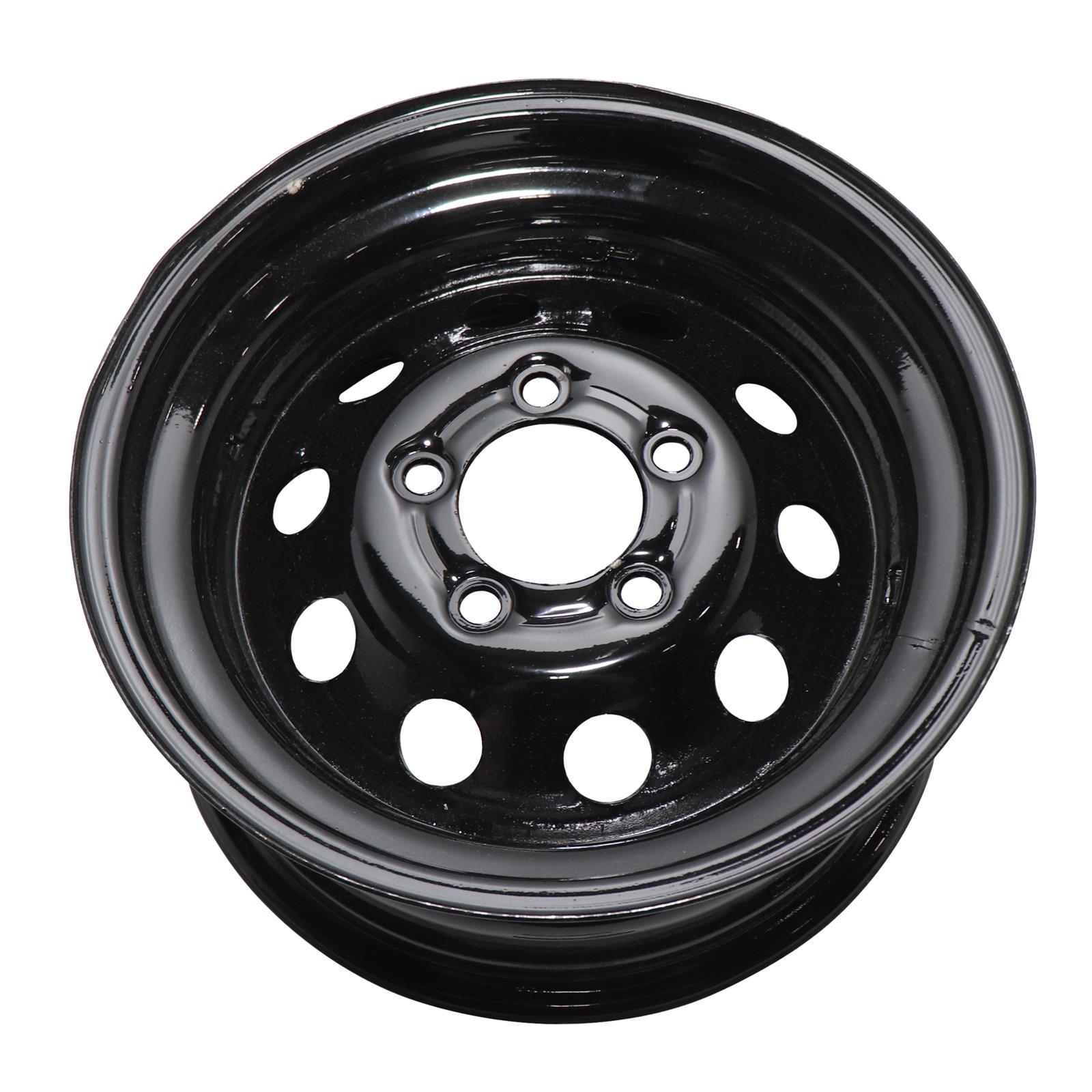 Speedway 15x7 Black Circle Track Steel Wheel, 5on4.75, 2 Offset
