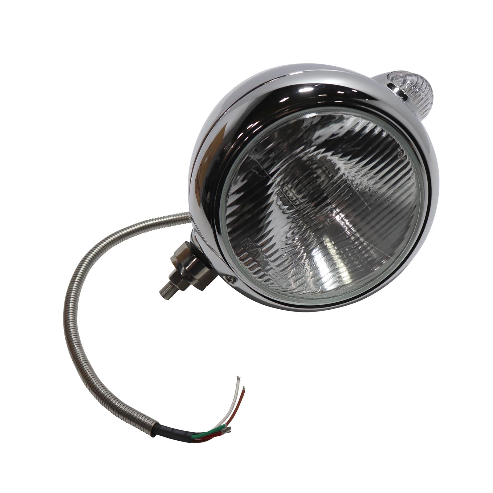 Guide 682-C Style 12 Volt H4 Headlight with Turn Signal, Chrome