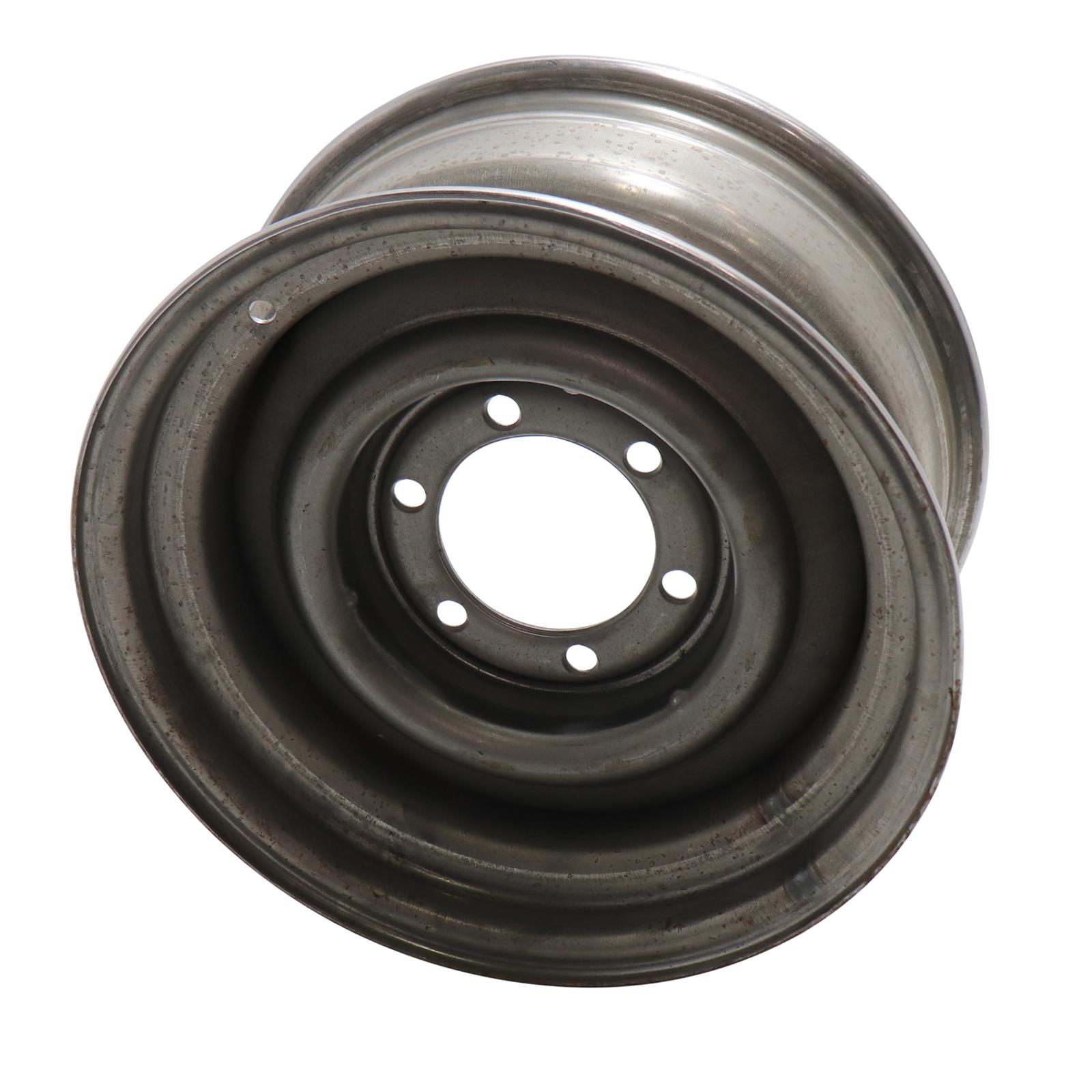 Speedway Smoothie 15x7 Raw Steel Wheel, 6 on 5.5 Inch, 4.0 BS