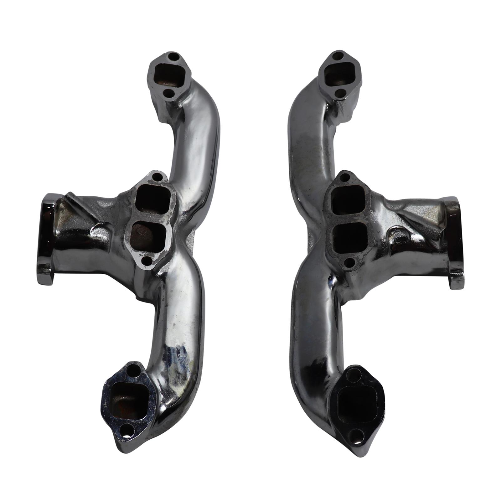 Smoothie Rams Horn Exhaust Manifolds, Small Block Chevy, Chrome