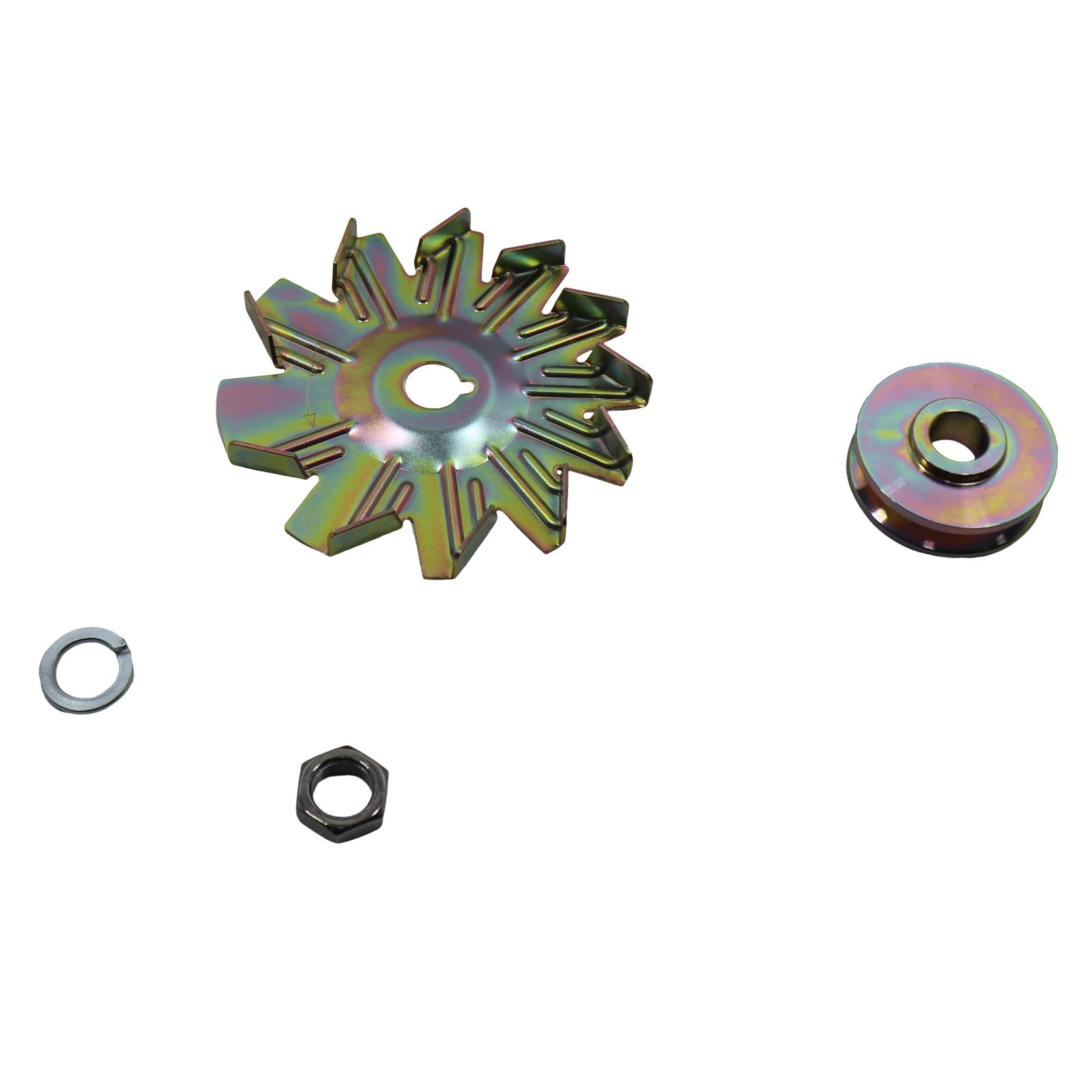 Tuff Stuff 7600AD Gold Zinc Alternator Fan And Pulley Combo