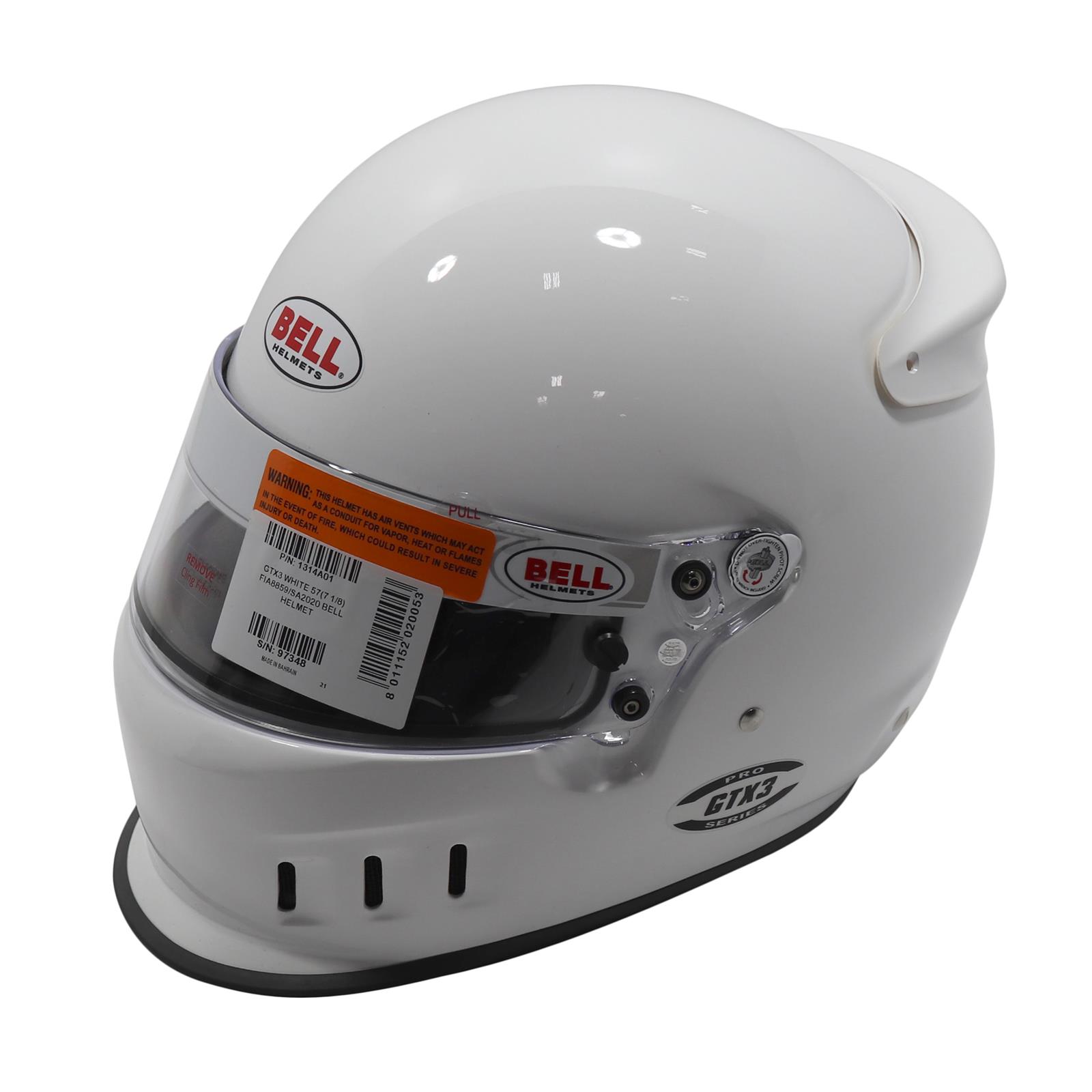 Bell GTX3 SA2020 Helmet, White, 7-1/8 Inch