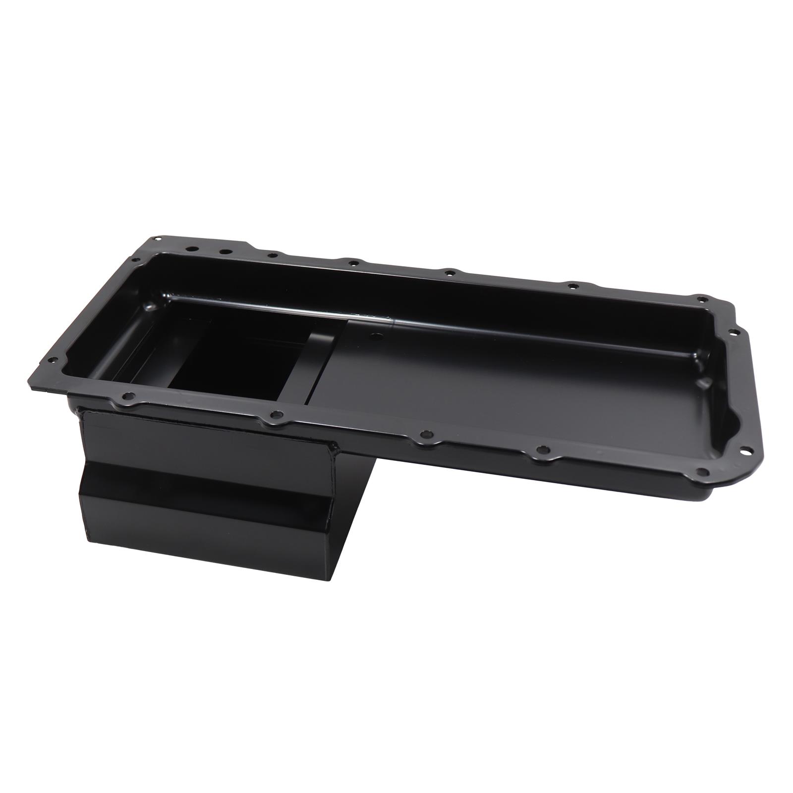LS Swap Conversion Low Profile Oil Pan, Black, 90 Degree 10 AN