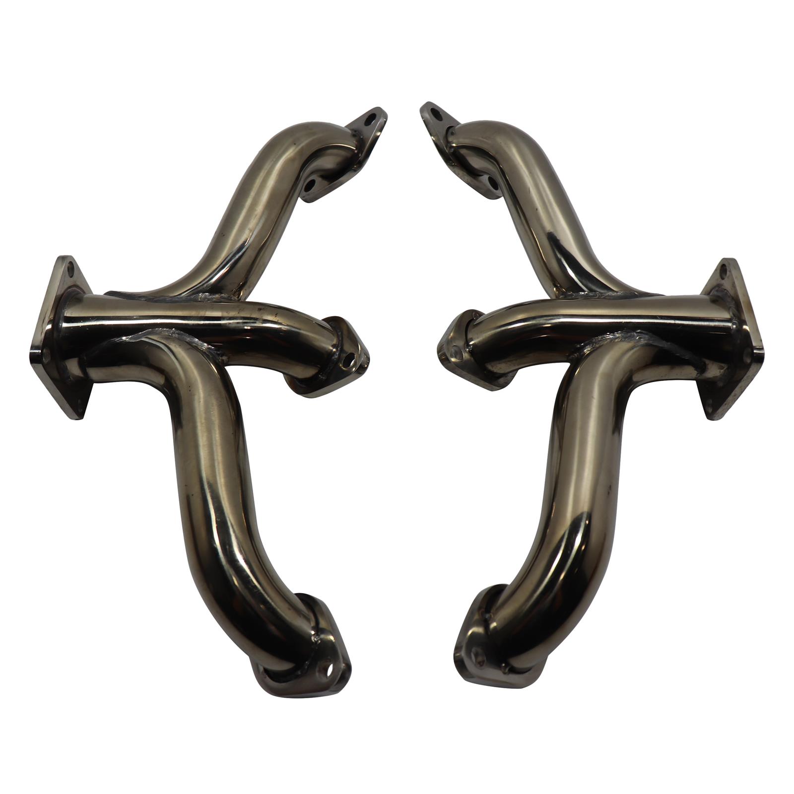 Speedway Flathead Ford V8 Center Dump Headers, Stainless