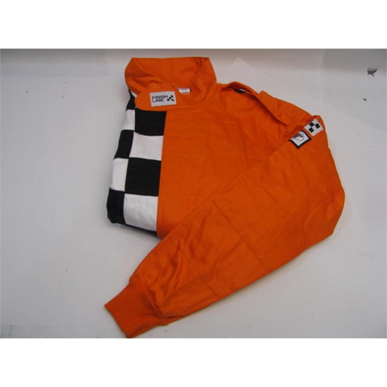 Garage Sale - Finishline Racing Two Layer Racing Jacket, Orange, XXL